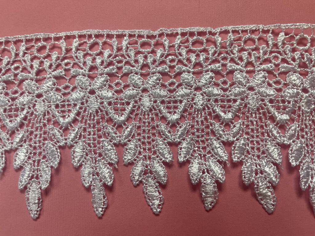 Lace Guipure Trim 7 cm/2.5" White, Ivory Black. – The Lace Co.