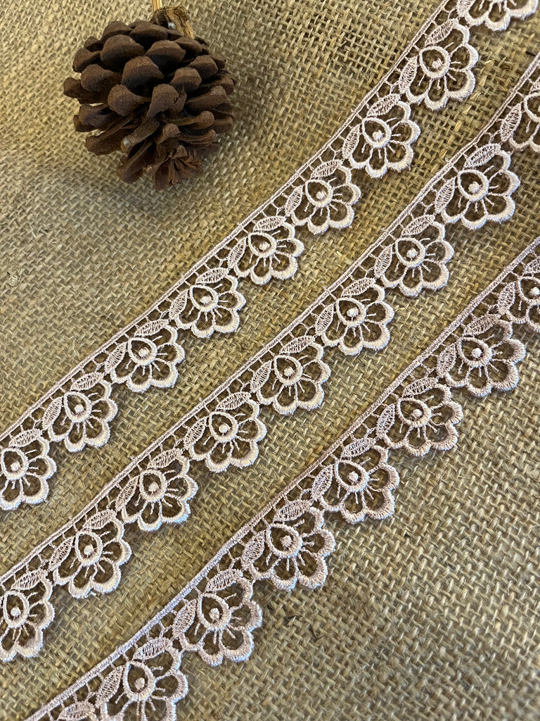 Guipure Lace Trim 2.5 cm/1" White Ivory Black Navy Pink Dusky Pink ...
