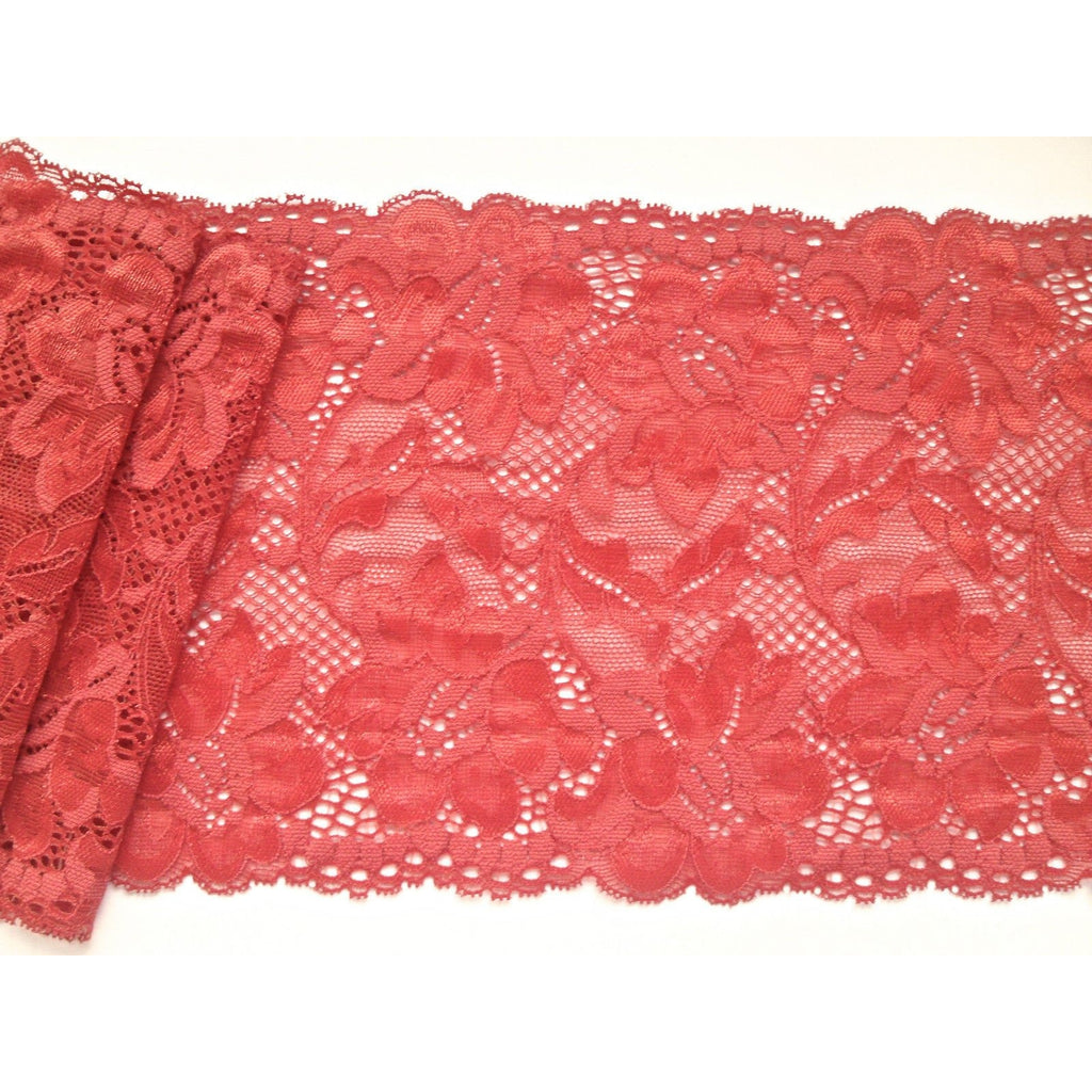 Terracotta Red Stretch Lace18 cm/7" – The Lace Co.