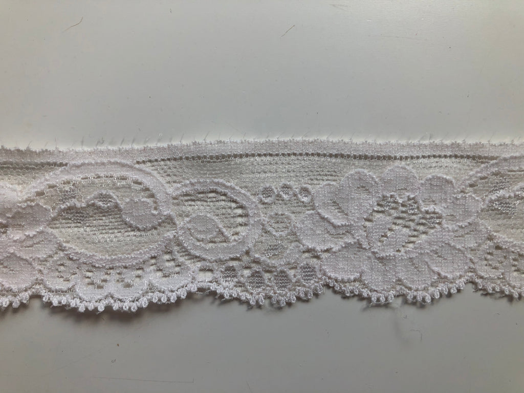 Pink Stretch Nottingham Lace 2.5"/7 cm Craft Sew Trim www.thelaceco.co ...
